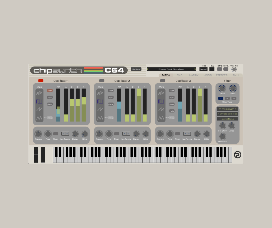 懷舊的 SID 晶片音樂模擬 Plugin - chipsynth C64 | DigiLog 聲響實驗室
