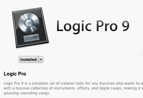 Logic Pro 9 開放 App Store 付費下載 - DigiLog 聲響實驗室