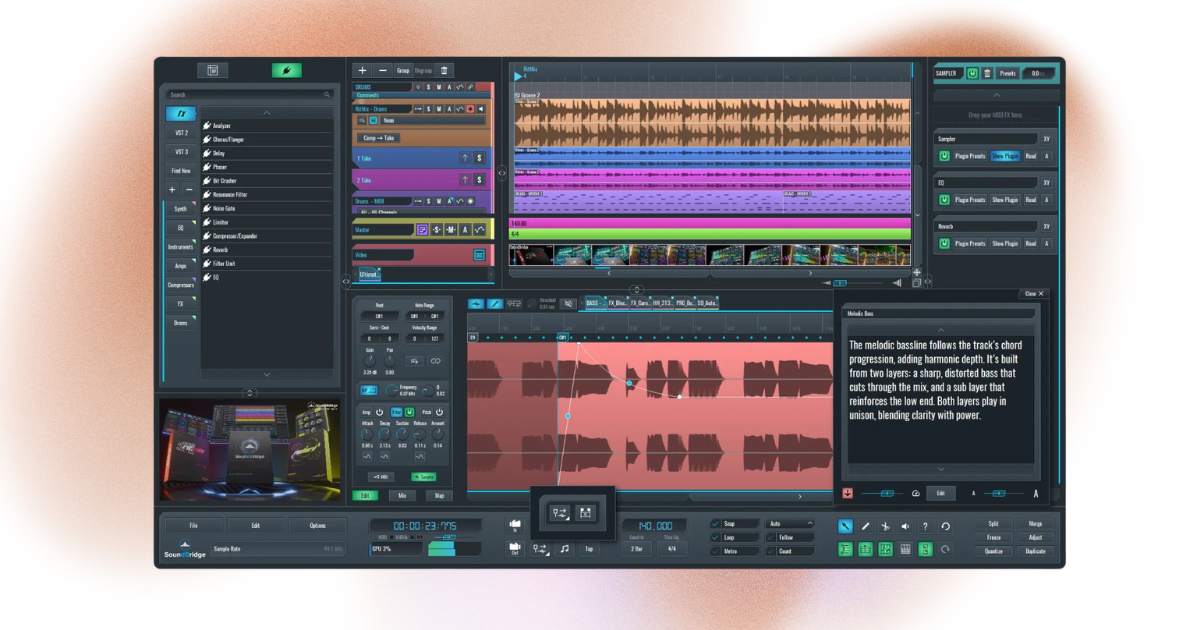 打破規則的免費 DAW- SoundBridge，為何它可能是你尋找已久的「那款」宿主軟體？ - DigiLog 聲響實驗室